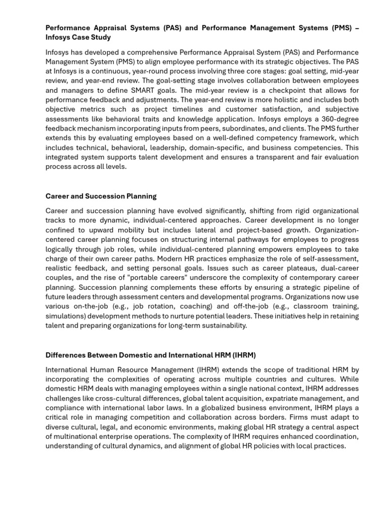 Performance Appraisal Systems (PAS) and Performance Management Systems ...