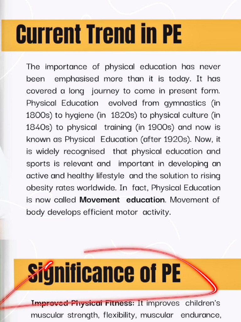Physical Education and Career Trends Chaper 1 | PDF