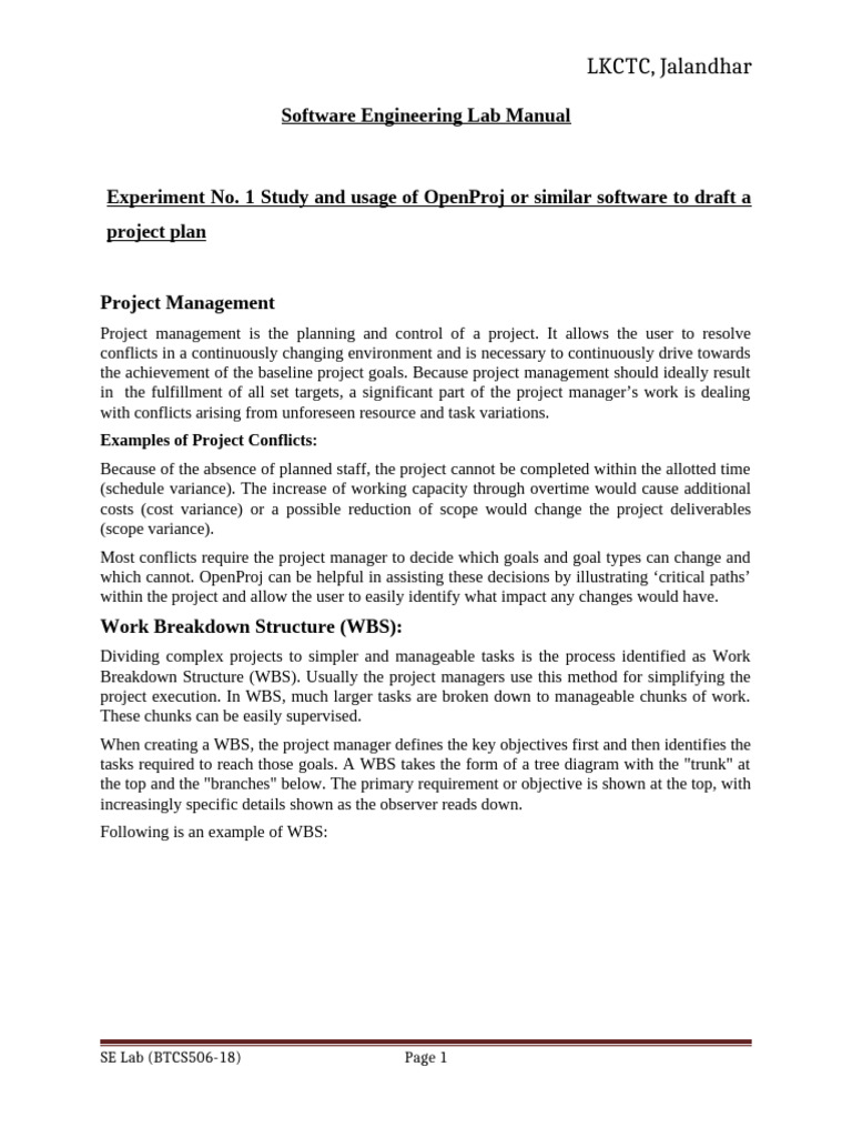 Software Engineering Lab Manual For Btech | PDF | Software Testing ...