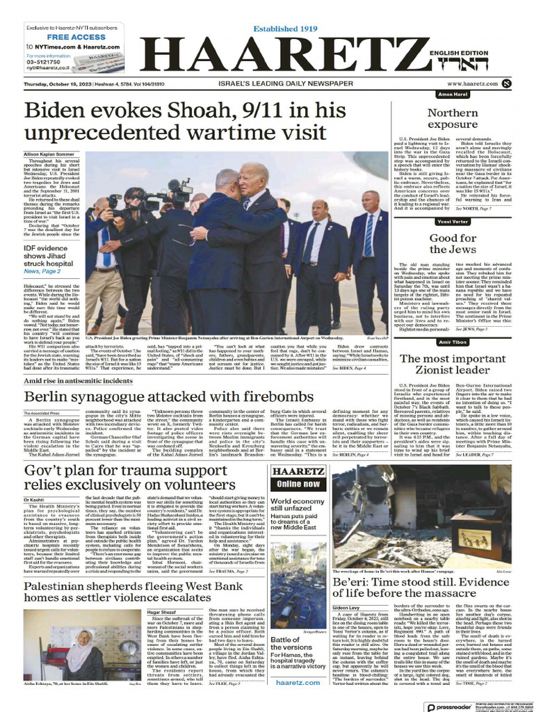 Haaretz 19-10-23 | PDF