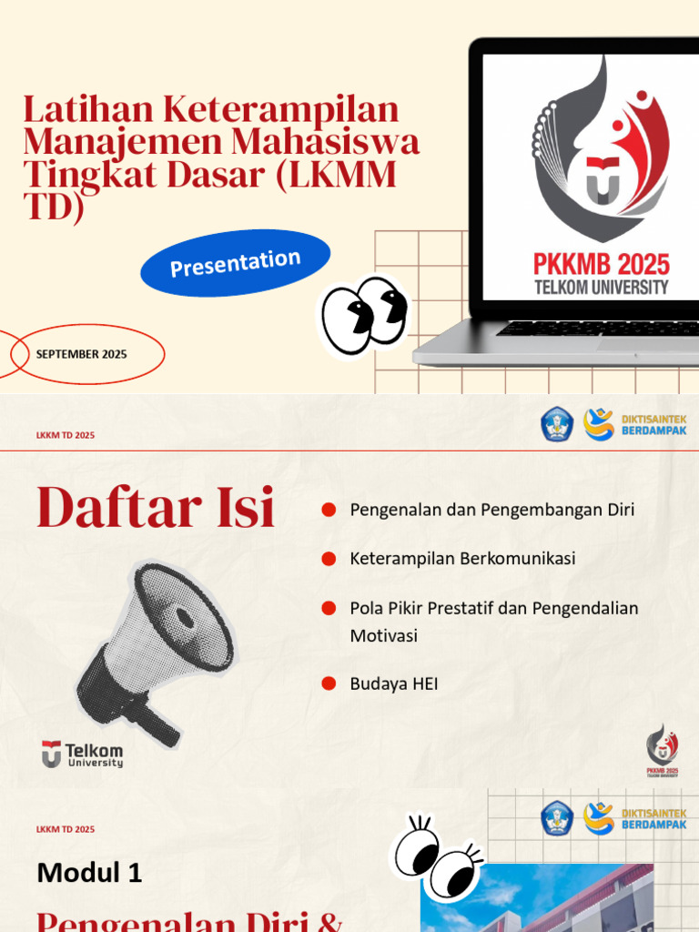 LKMM TD 2025: Pengembangan Diri Mahasiswa | PDF