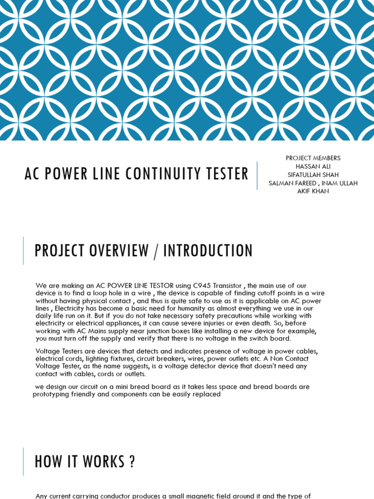 AC Power Line Continuity Tester Design | PDF | Bipolar Junction ...