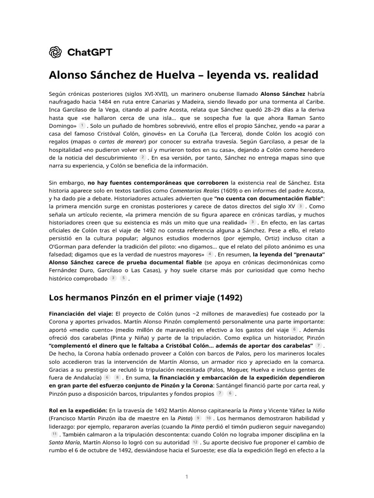 Leyenda de Alonso Sánchez de Huelva | PDF | Cristobal colon | Edad del ...