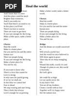 Heal The World | PDF | Michael Jackson | Works
