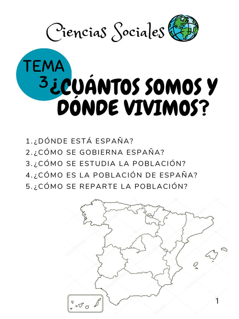 Tema 3 CCSS (4º Ep) | PDF | España | Población