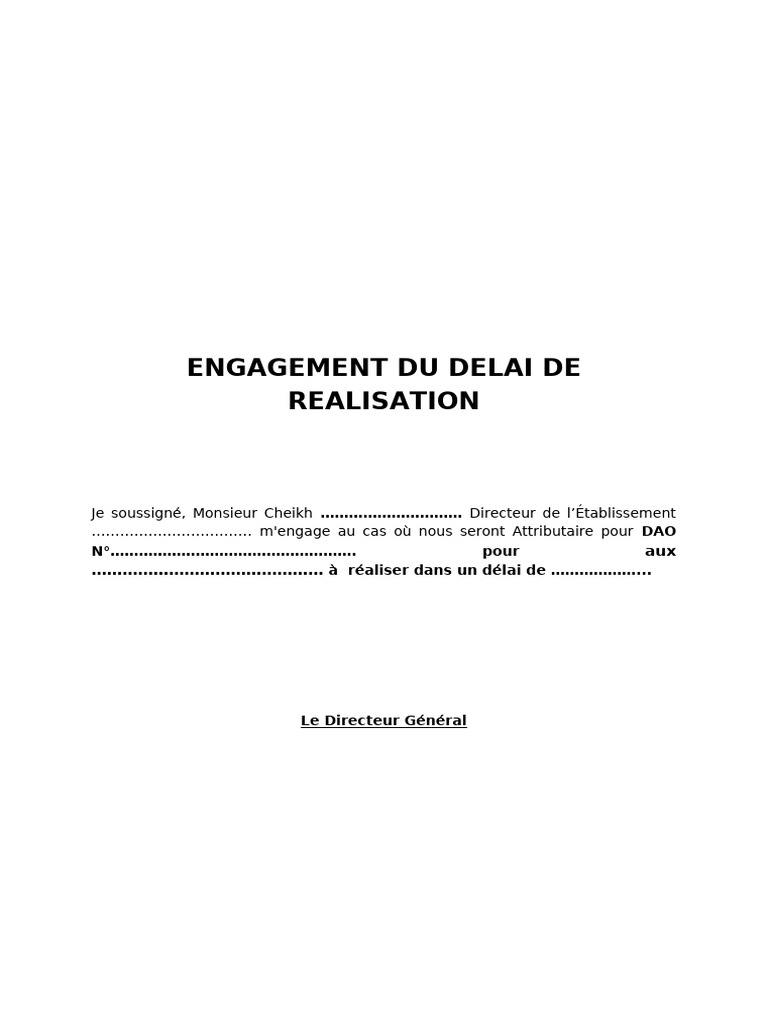 Engagement et Déclaration de Soumission | PDF