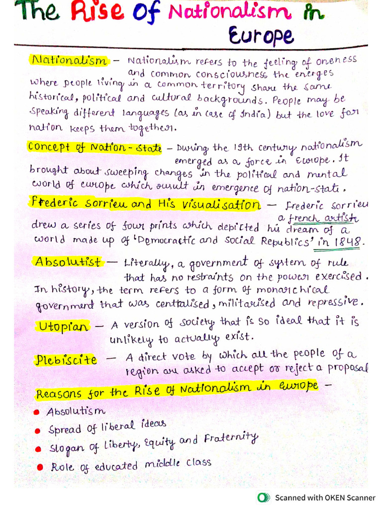 Class 10th (History) Chapter 1 | PDF