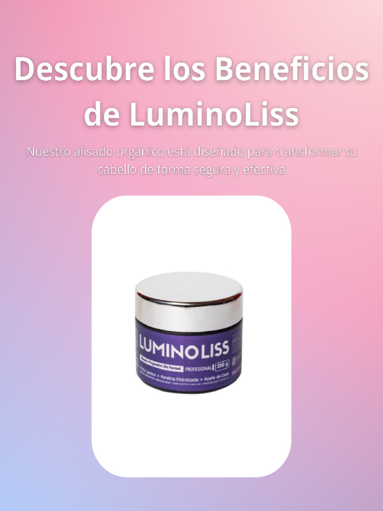 Descubre Los Beneficios de LuminoLiss PDF | PDF