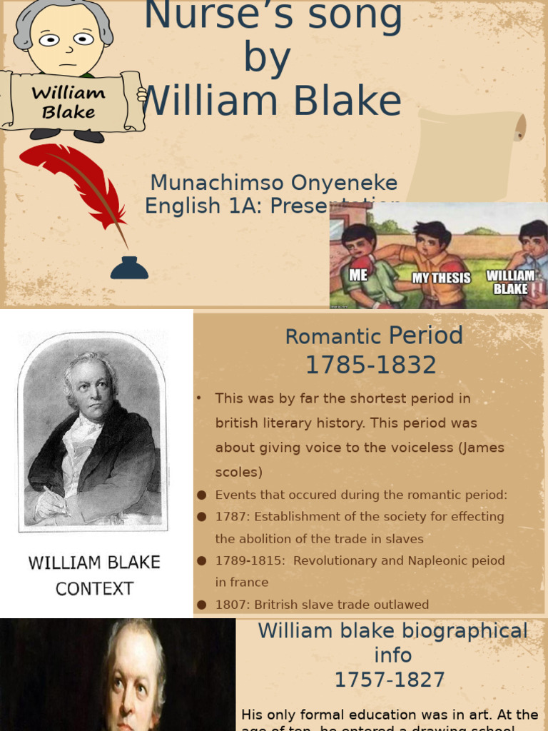 Munachimso Onyenke - English Presentation | PDF | William Blake | Poetry