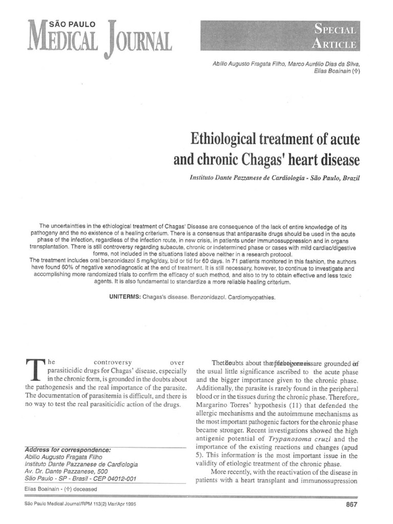 Chagas Disease Treatment Insights | PDF | Serology | Diseases And Disorders