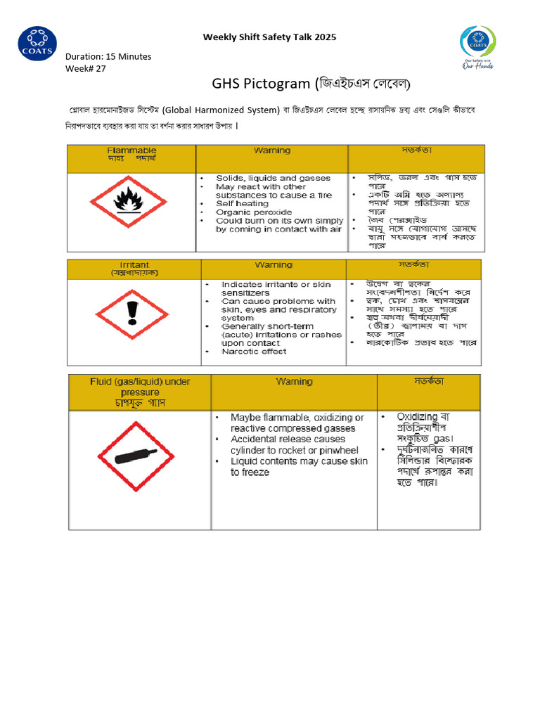GHS Pictogram | PDF