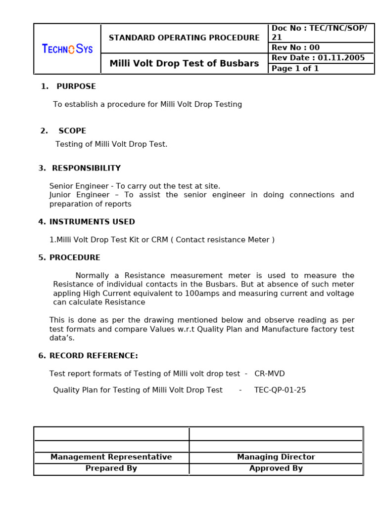 21.milli Volt Drop Test-Po | PDF