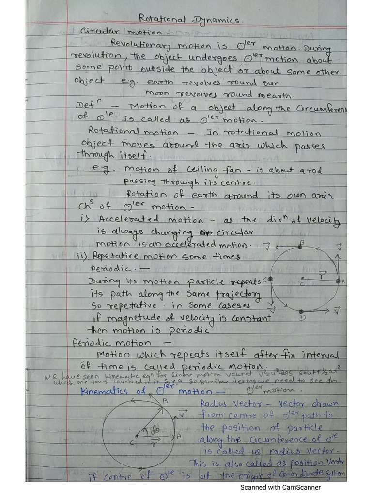 Rotational Dynamics Notes | PDF