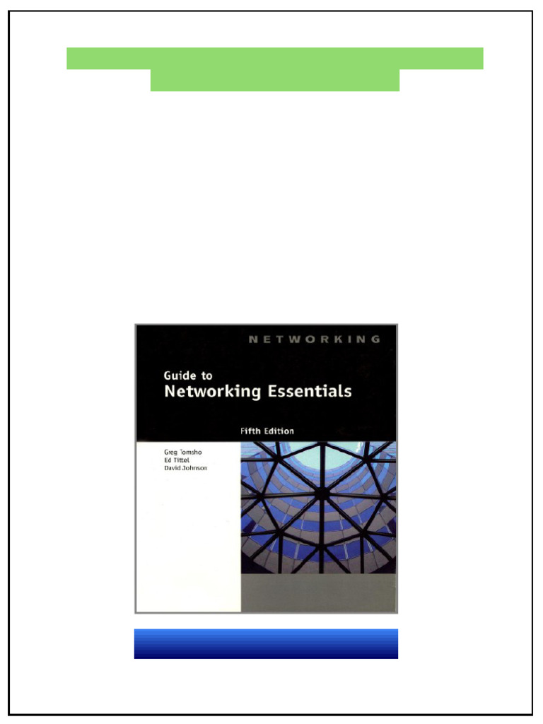 Guide To Networking Essentials 5th Edition Greg Tomsho PDF Version | PDF | Computer Network ...