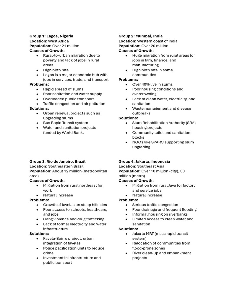 Urbanisation | PDF | Slum | Economies