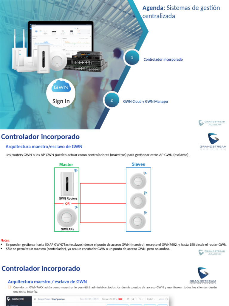 5 Spanish GWN Centralized Management GCS V5 NEW | PDF | Punto de acceso ...