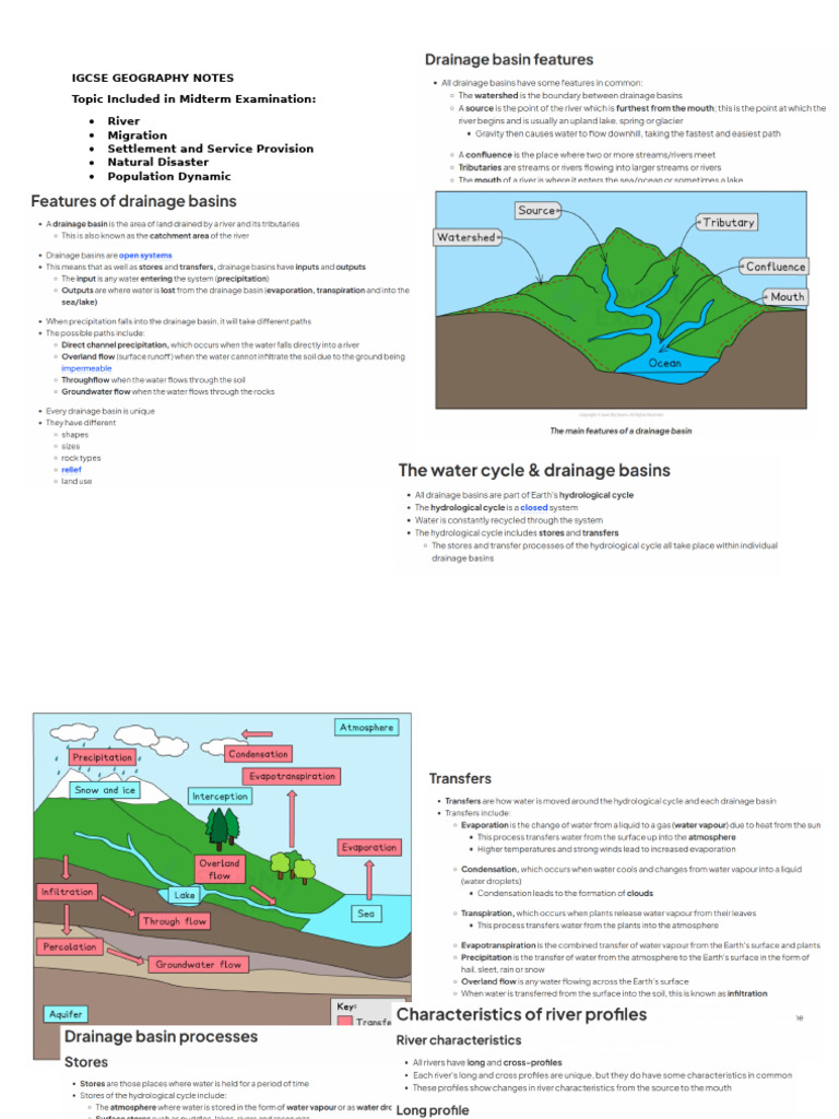 Igcse Geography Notes (Year 10) | PDF