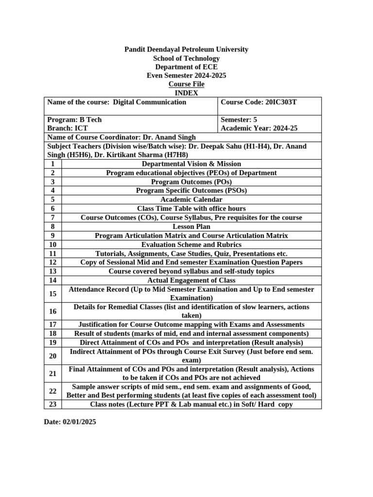 Digital Communication ICT July Nov 2025 | PDF | Engineering | Communication
