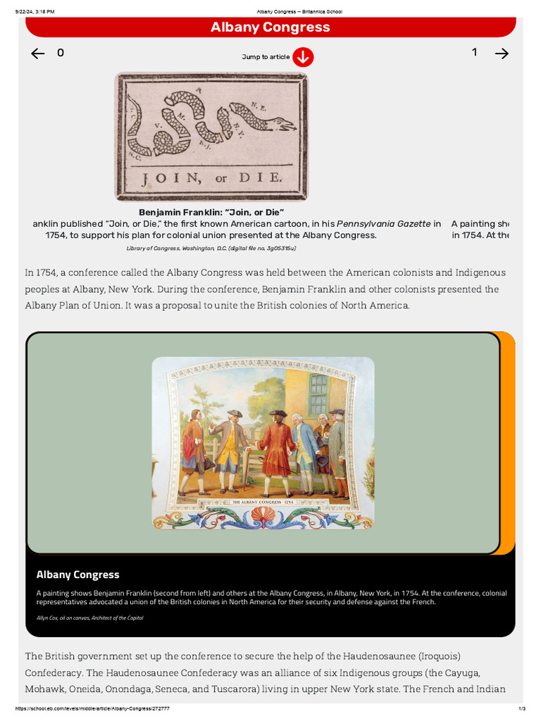 Albany Congress and the Union Plan | PDF | Iroquois | North America