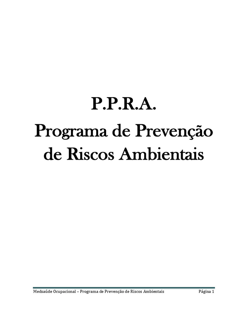 PPRA BASE 2017 | PDF | Desperdício | Radiação