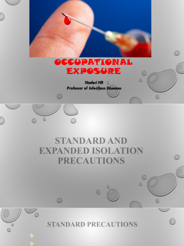 Occupational Exposure: Naderi HR Professor of Infectious Diseases | PDF