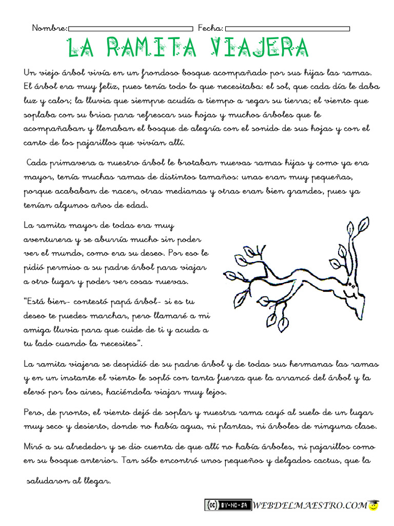 La ramita viajera: un cuento de naturaleza | PDF | Arboles