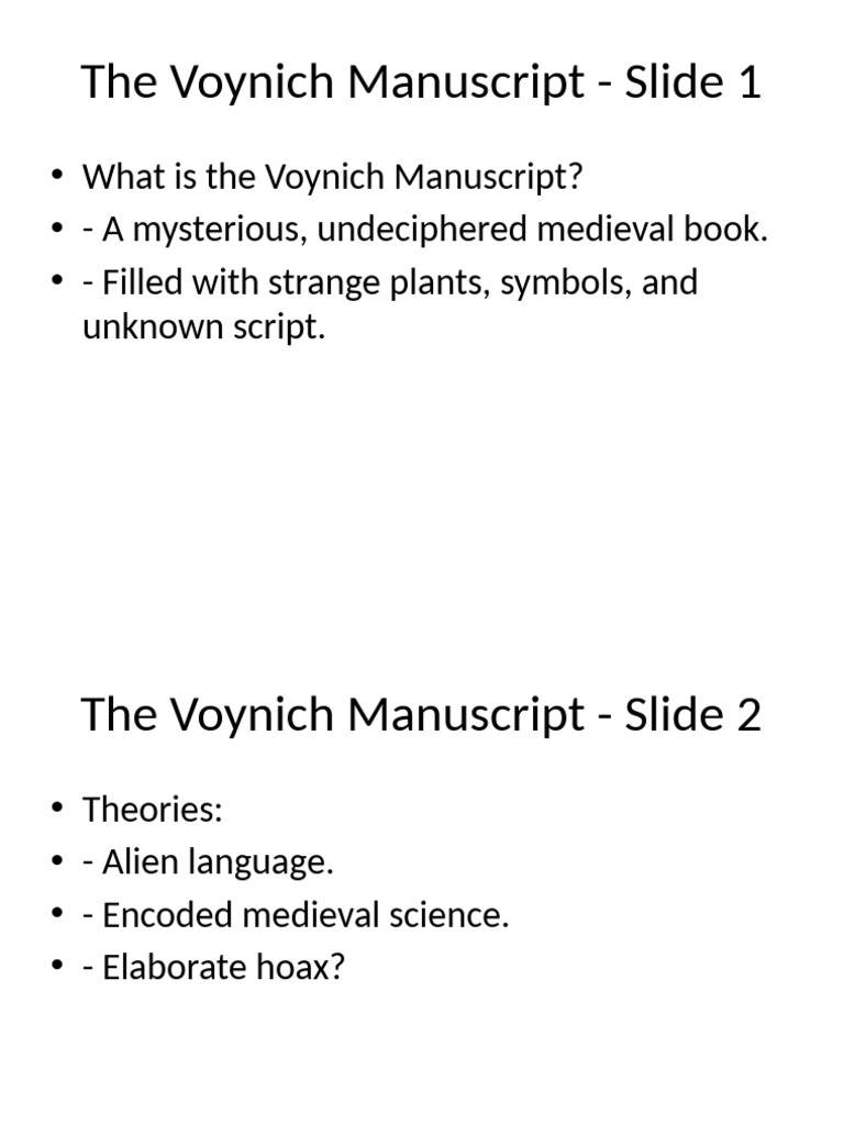 The Voynich Manuscript | PDF