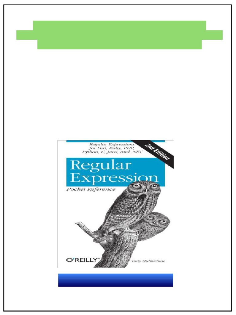 5066Regular Expression Pocket Reference Regular Expressions for Perl ...
