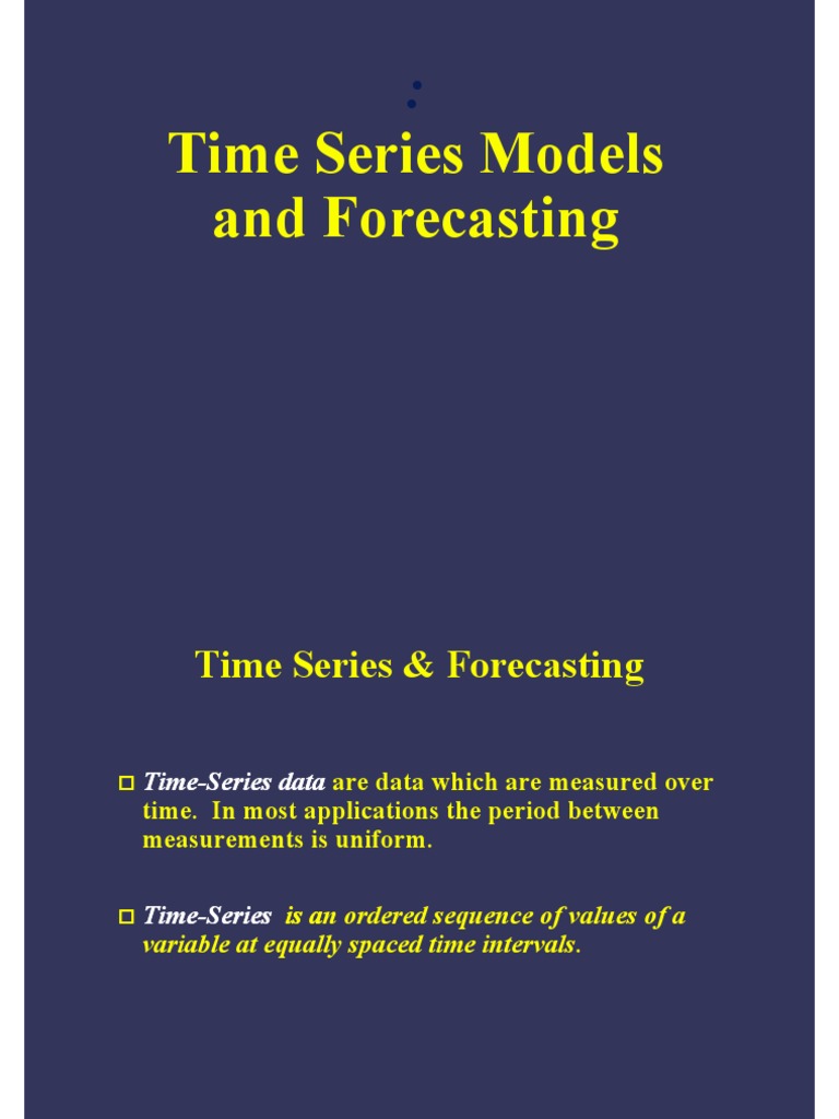 Time Series Models And Forecasting And Forecasting Pdf Errors And Residuals Time Series