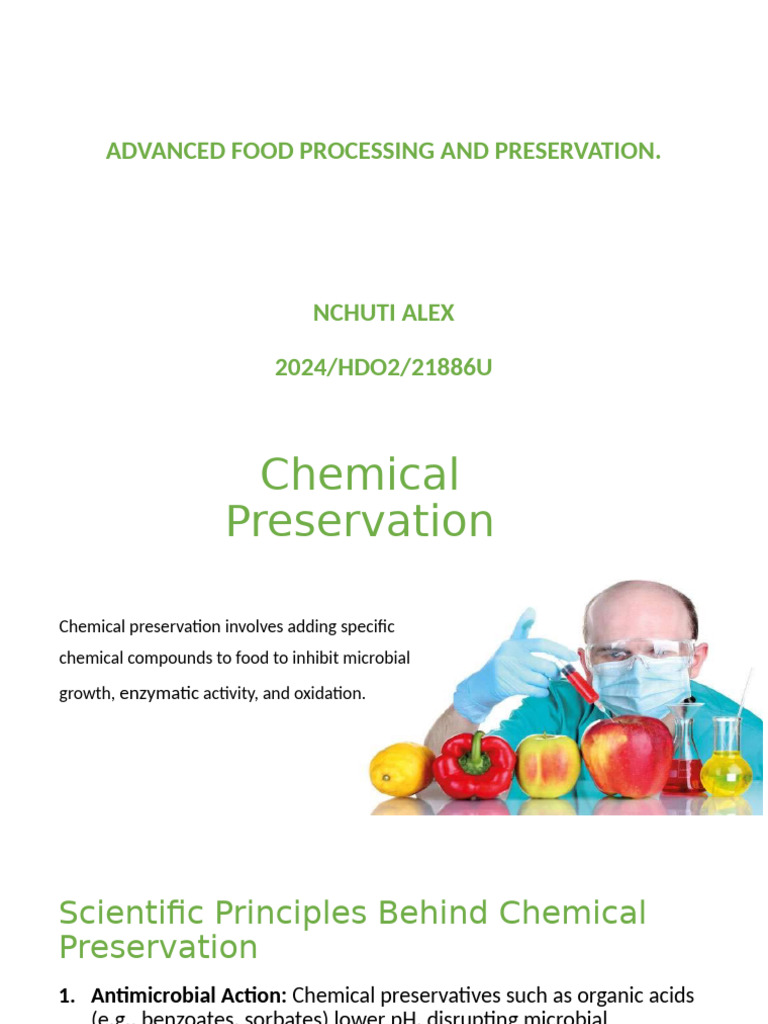 Assignment Food Processiong Chemical Preservation | PDF | Food ...