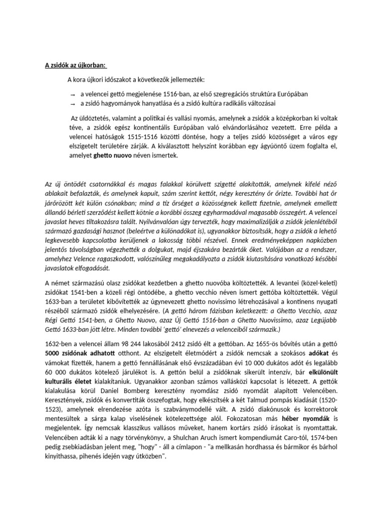 A Zsidók Az Újkorban4.Magyar | PDF