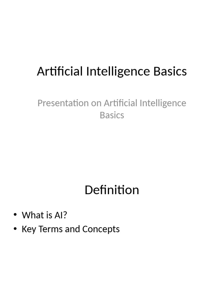 Artificial Intelligence Basics | PDF