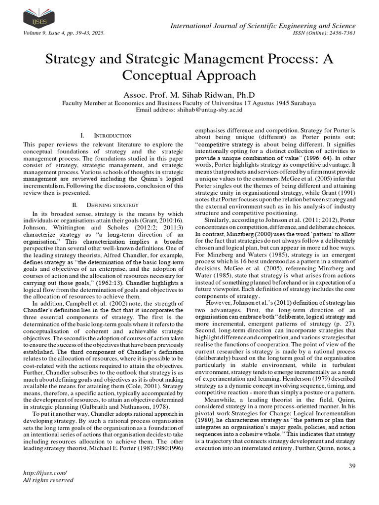Conceptual Foundations of Strategy | PDF | Strategic Management | Policy