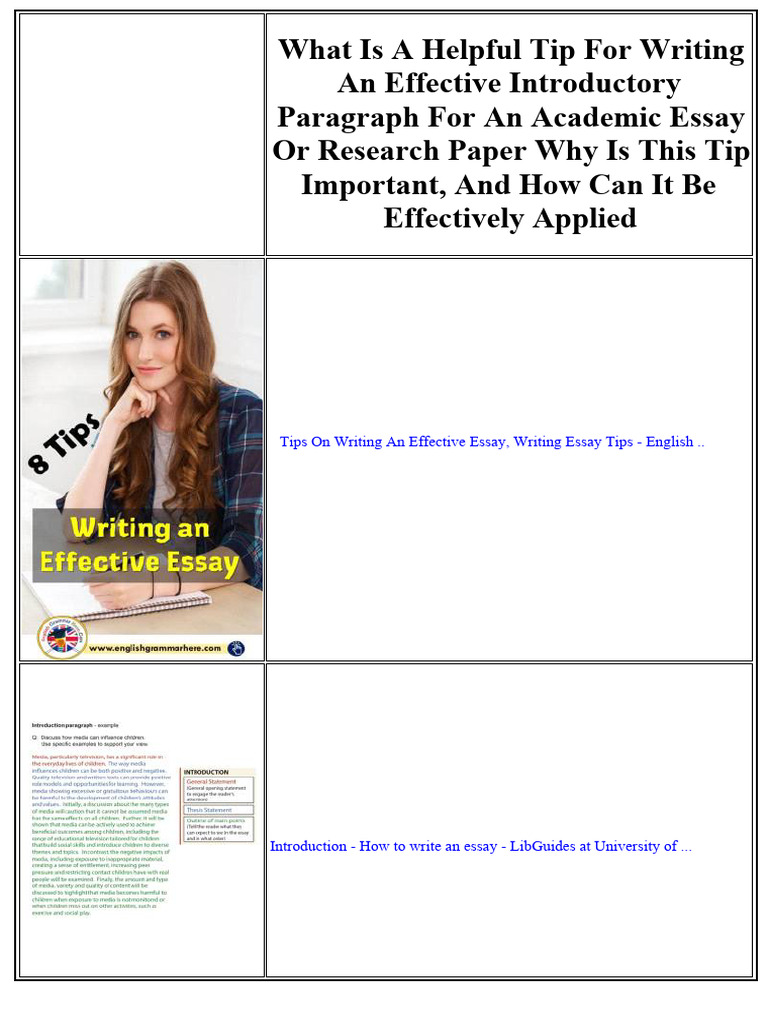 What is a Helpful Tip for Writing an Effective Introductory Paragraph ...