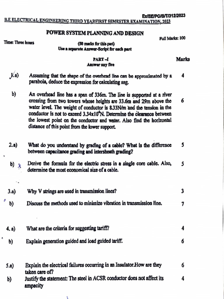 2023-Power System Semester Paper | PDF | Transmission Line | Electric ...
