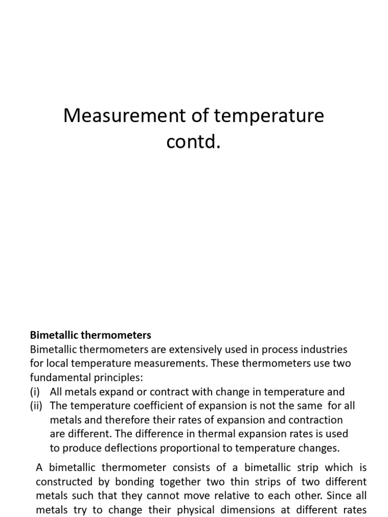 Bimetallic Thermometers Explained | PDF | Mechanical Engineering ...
