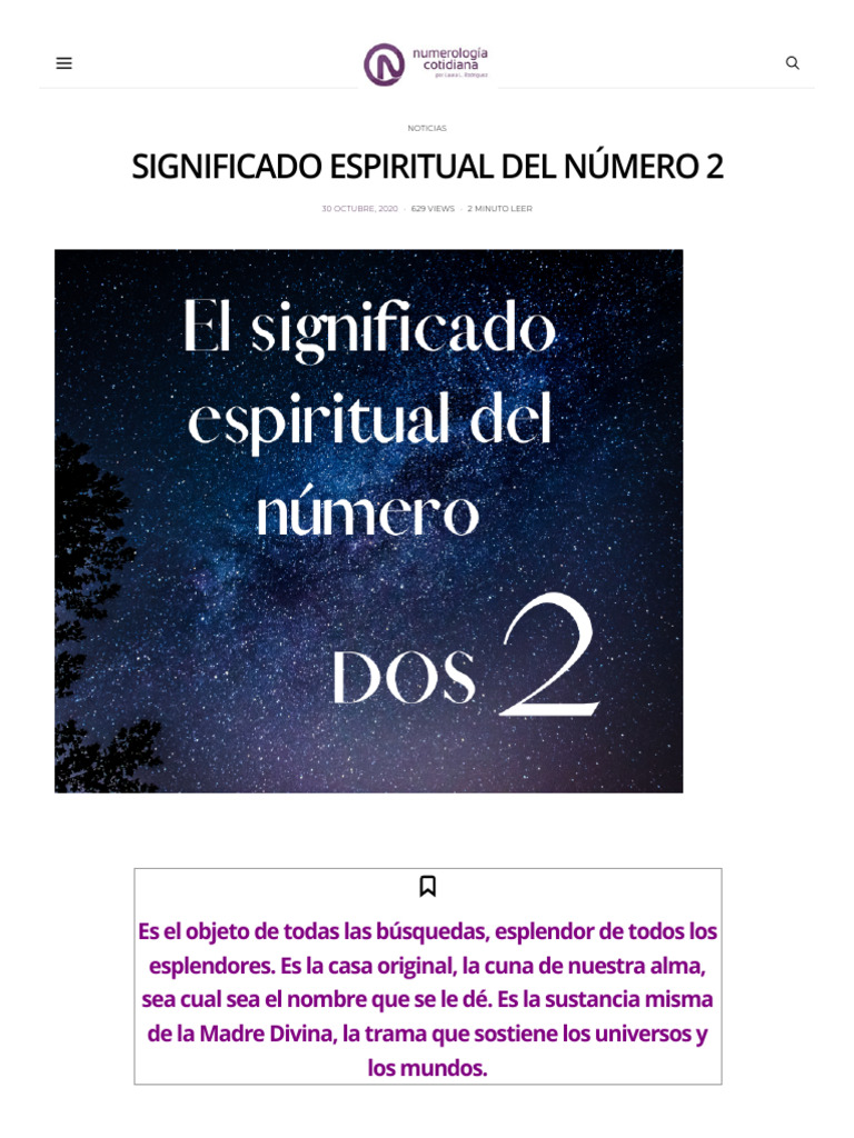 SIGNIFICADO ESPIRITUAL DEL NÚMERO 2 - Numerologia Cotidiana de Laura ...
