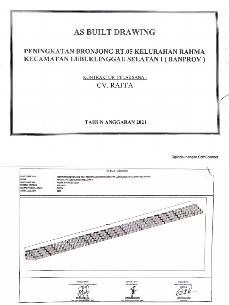 As Built Drawing Bronjong Rahma | PDF