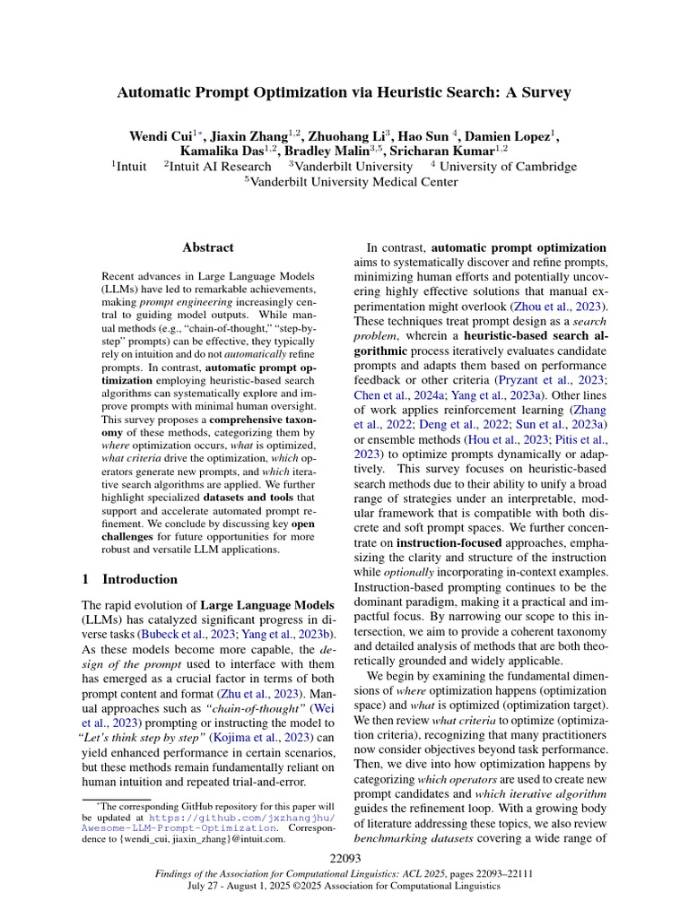 Automatic Prompt Optimization via Heuristic Search | PDF | Mathematical Optimization | Metaheuristic