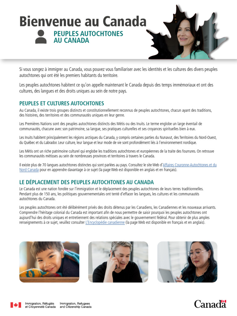 Comprendre les peuples autochtones au Canada | PDF | Canada | Inuit