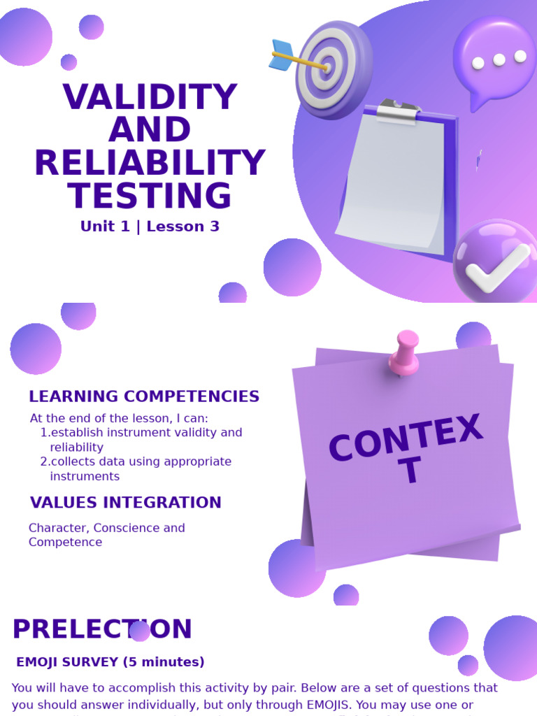 Validity and Reliability | PDF | Validity (Statistics) | Methodology