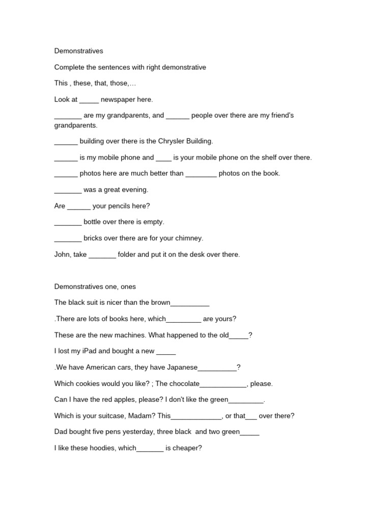 Demonstrative S | PDF