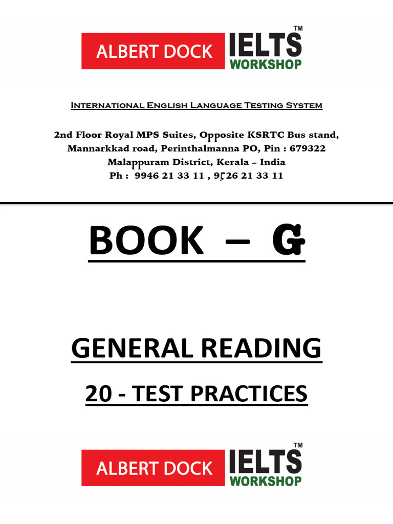 BOOK G - General Reading Test Practices | PDF