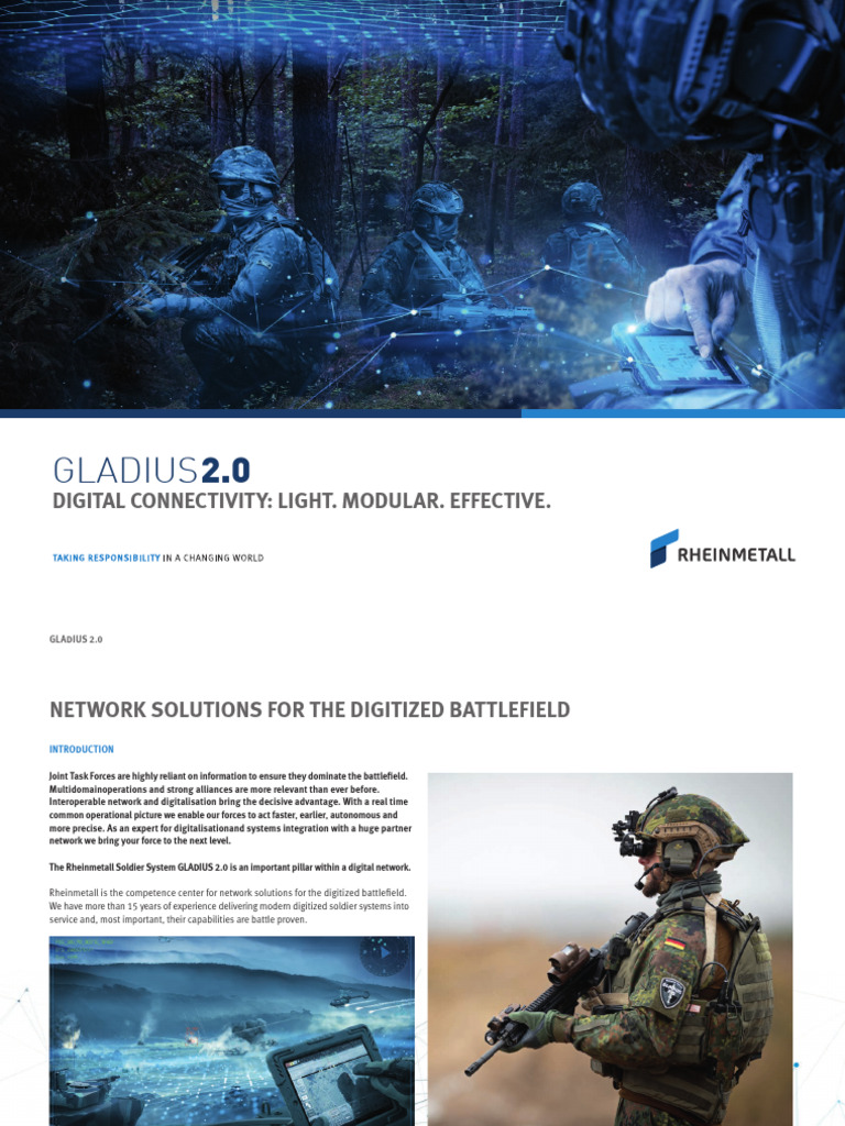 GLADIUS 2.0: Modular Soldier System Solutions | PDF | Situation Awareness