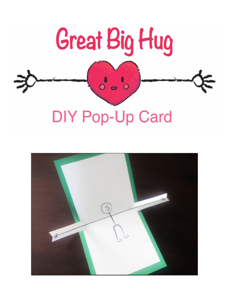 DIY Pop-Up Hug Card Instructions | PDF | Adhesive