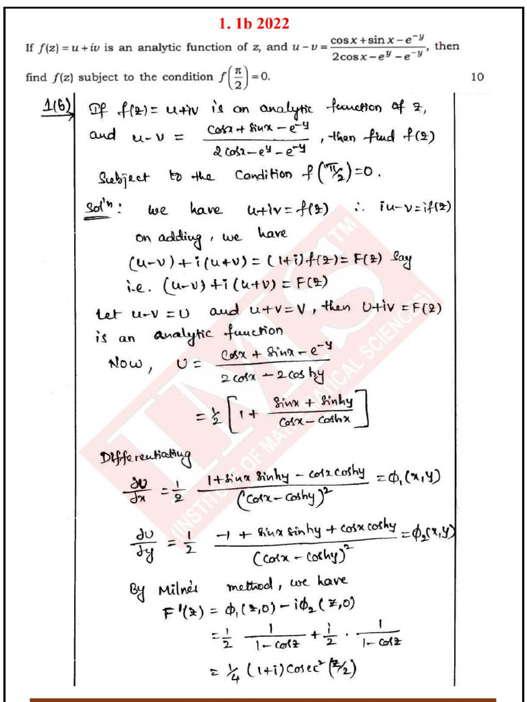 1 Analytic Functions Harmonic Functions | PDF