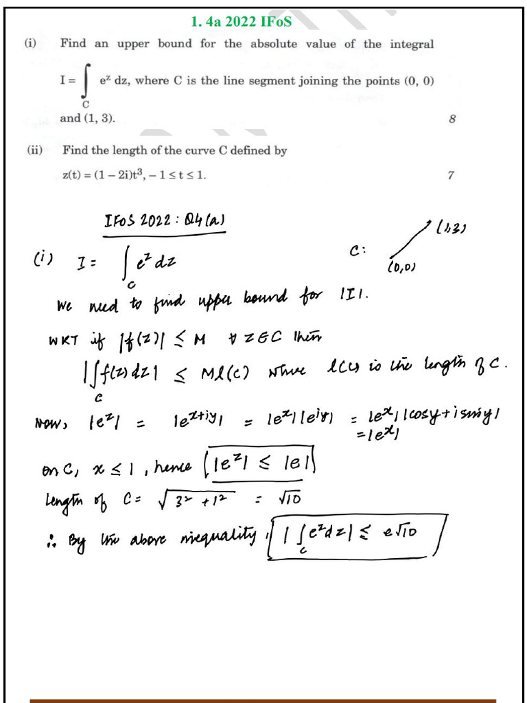 2 Complex Integration | PDF