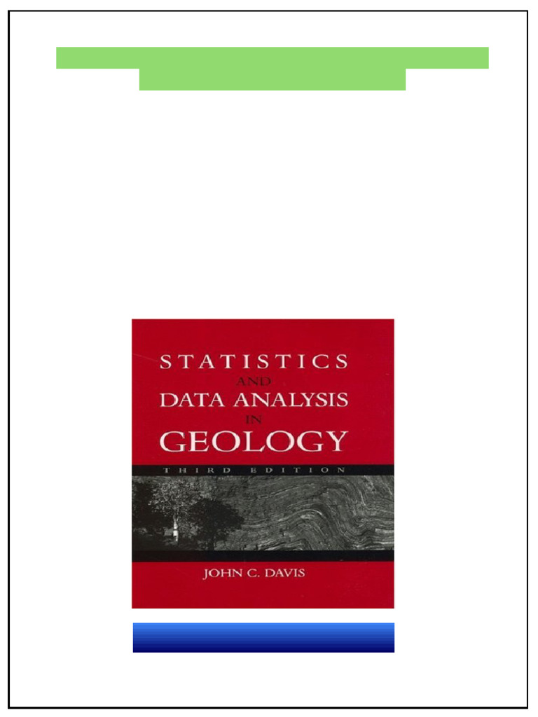 Statistics and Data Analysis in Geology 3rd edition John C. Davis pdf ...