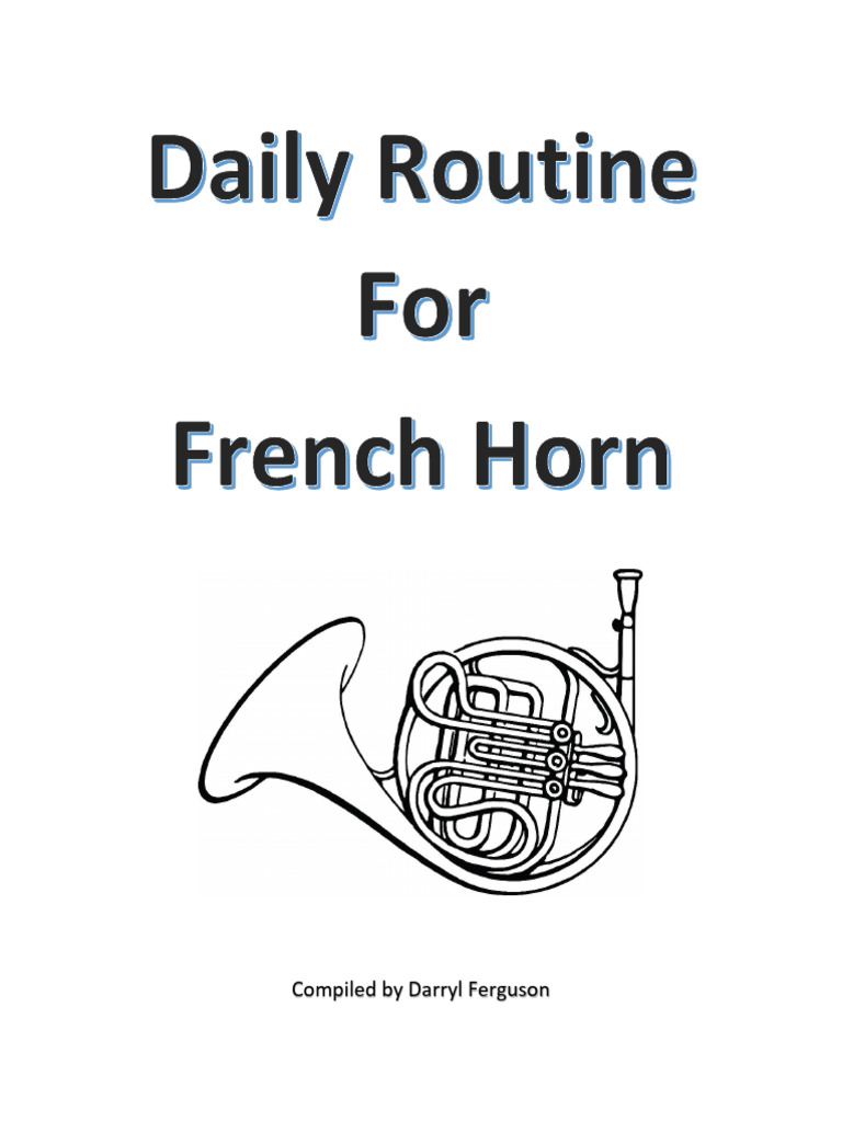 Daily Routine For French Horn - v2 | PDF