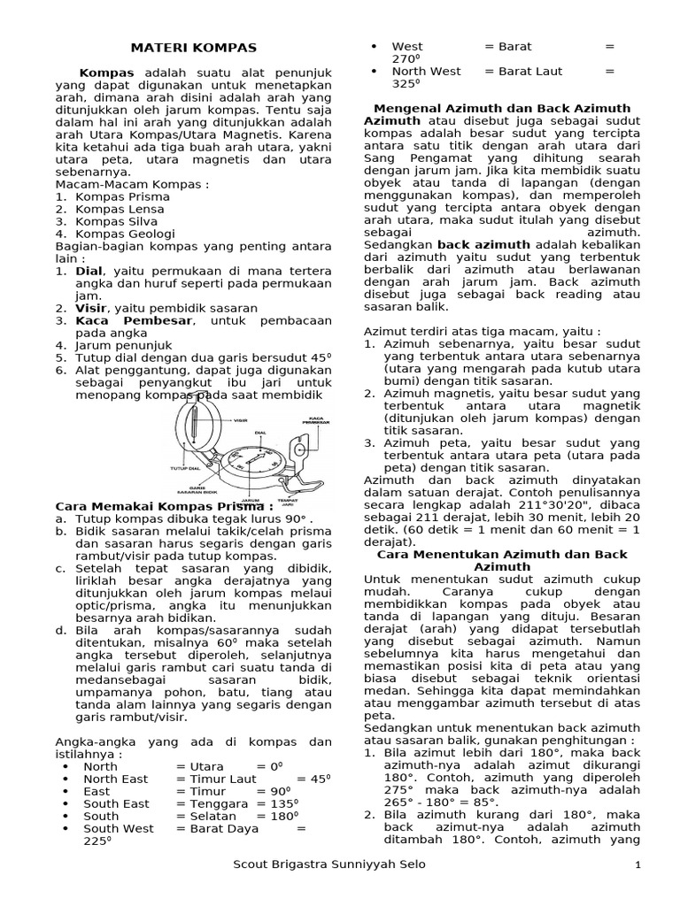 Panduan Lengkap Penggunaan Kompas | PDF